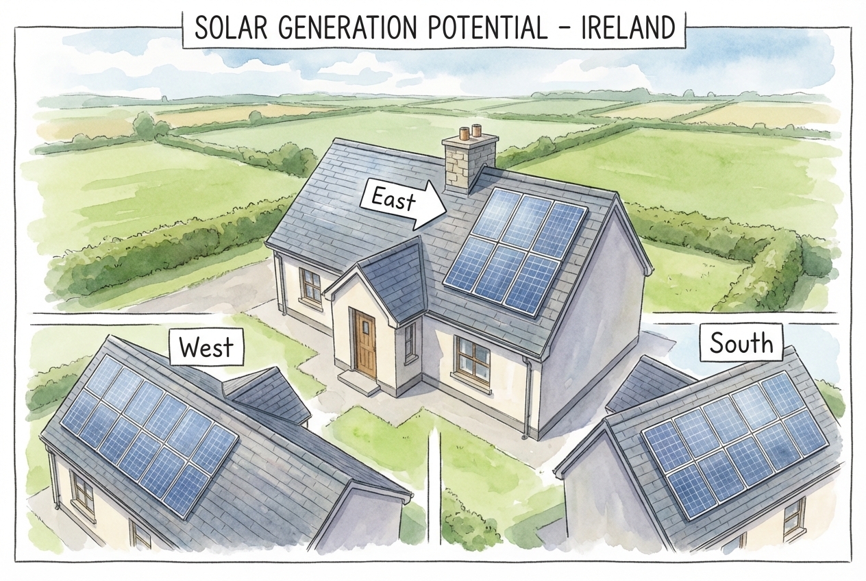 East vs West vs South: The Best Roof Orientation for Solar in Ireland